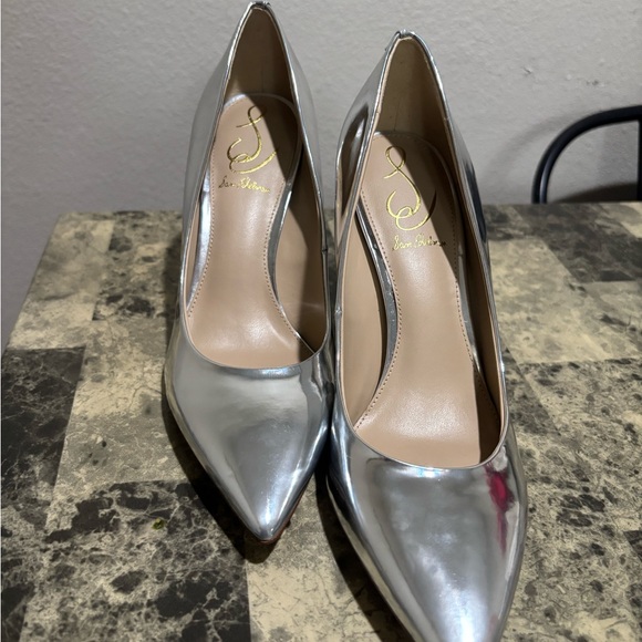 Sam Edelman | Shoes | Silver Metallic High Heels By Sam Edelman | Poshmark